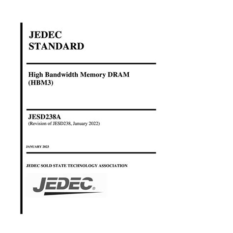 Jedec Jesd238a 2023 高带宽内存 Hbm3 Dram 标准全文