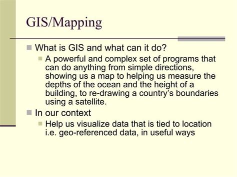 Using Mapping For Targeting And Evaluation Ppt