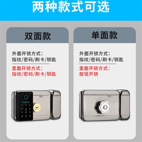 室外别墅免布线防水智能门锁双开指纹密码出租屋家用锁远程APP锁 虎窝淘