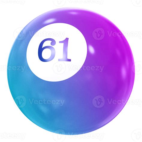 Ball 3d Icon Number 61 46643299 Png