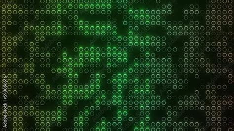 Digital Glowing Polygon Shape Green Particle Moving Background High