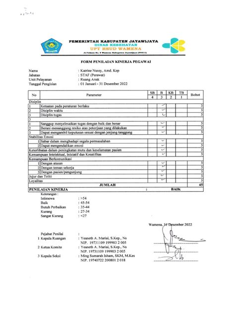 722 Penilaian Kinerja Perawat Pdf
