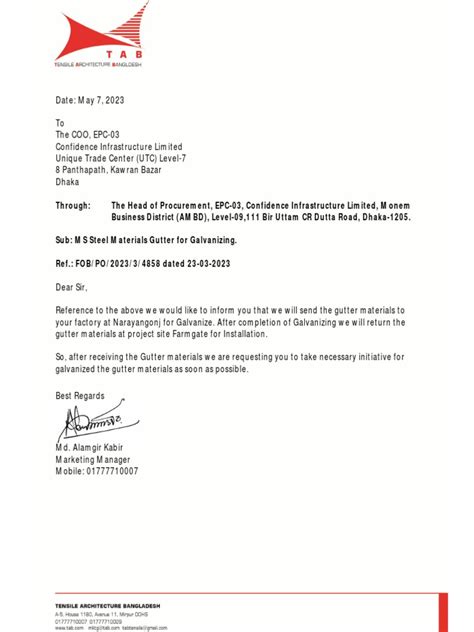 Letter For Gutter Galvanized Farmgate Fob Project Pdf