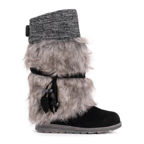 Lukees By Muk Luks® Womens Sigrid Leela Too Boots Ebony Zebit