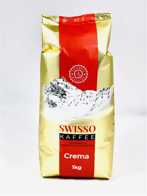 Kawa Ziarnista Swisso Kaffee Crema 1kg - Kawy Słodycze Chemia