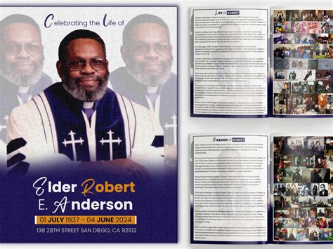 Obituary Eulogy Funeral Program For Printing Upwork