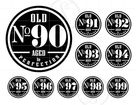 Old No 90 99 Svg 90 99 Birthday Svg Clipart Aged To Perfection Cut