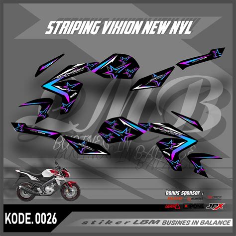 Jual Stiker Striping List Variasi Vixion Nvl New Vixion Lighting