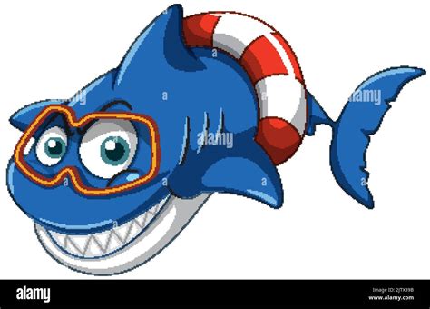 Smiling Shark Cartoon Character Illustration Stock Vector Image And Art