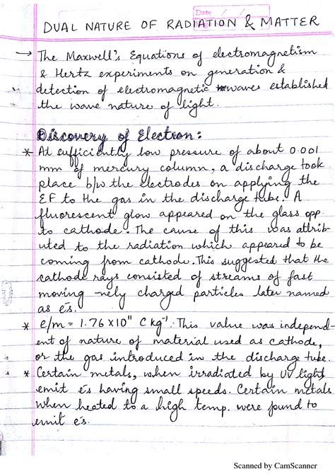 SOLUTION Dual Nature Of Radiation Matter Studypool
