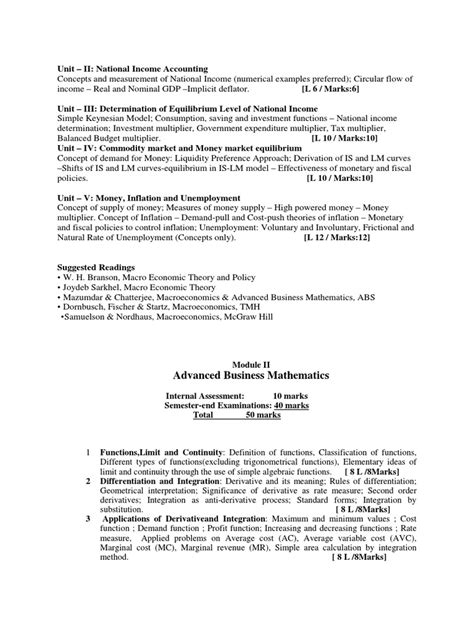 Course Structure Syllabi Bcom 1 51 75 Pdf Macroeconomics Computer