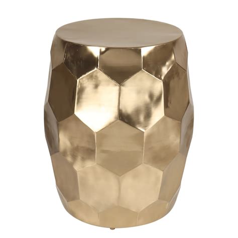 Origin 21 Gold Metal Round Modern End Table In The End Tables
