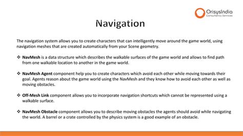 The Basics Of Unity The Game Engine Ppt