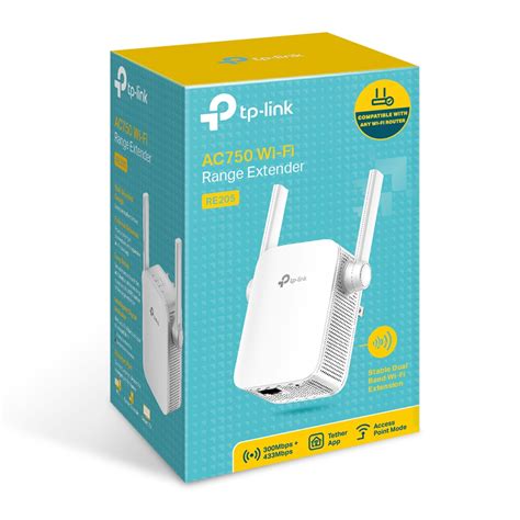 RE205 AC750 Wi Fi Range Extender TP Link