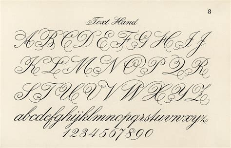 Cursive Font Alphabet