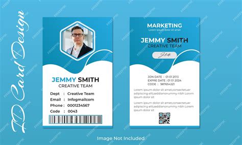 Premium Vector Modern Id Card Template Design
