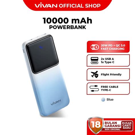 Jual VIVAN Powerbank MAh Fast Charging QC PD W Input Output VPB D Garansi