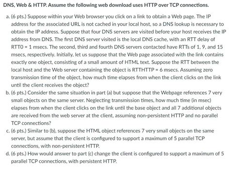 Solved Dns Web And Assume The Following Web Download