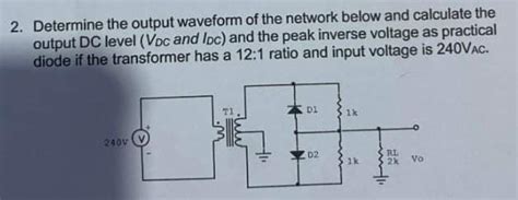 answered determine the output waveform of the… bartleby