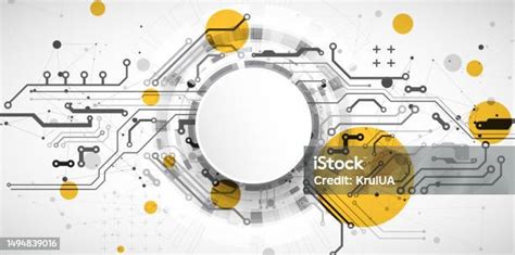 추상적인 배경입니다 원의 모양으로 형성된 기술 요소를 사용하는 과학 기술 개념 0명에 대한 스톡 벡터 아트 및 기타 이미지 0명 It 지원 개념 Istock
