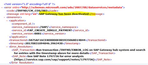Solved Sap Gateway Has Been Deactivated Error Sap Community