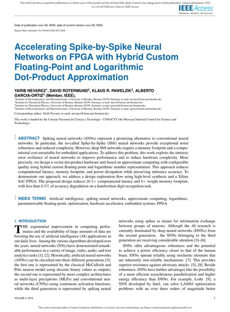 Pdf Accelerating Spike By Spike Neural Networks On Fpga With Hybrid