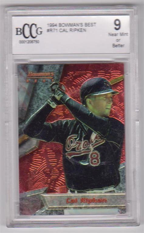At Auction Graded Bccg Cal Ripken Jr Bowman S Best R Card