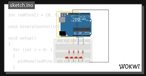 4bit Counter Wokwi ESP32 STM32 Arduino Simulator