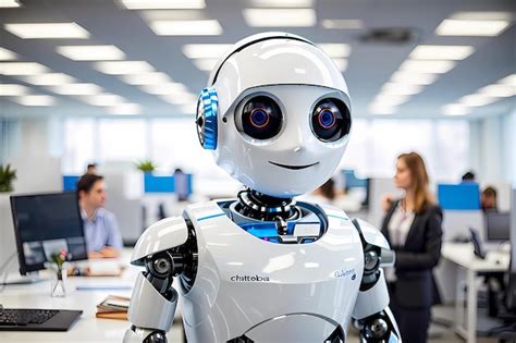 Premium Photo Chat Gpt An Office Robot That Is An Office Assistant