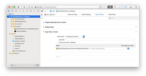 How To Import The Libmultimarkdown Framework In Xcode Projects Issue Fletcher