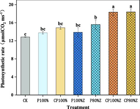 Leaf Photosynthetic Rate Of Maize Under Different Treatments Bar
