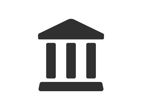 Icône De Banque 3d Ou Plate Illustration Vectorielle Dicône De Musée