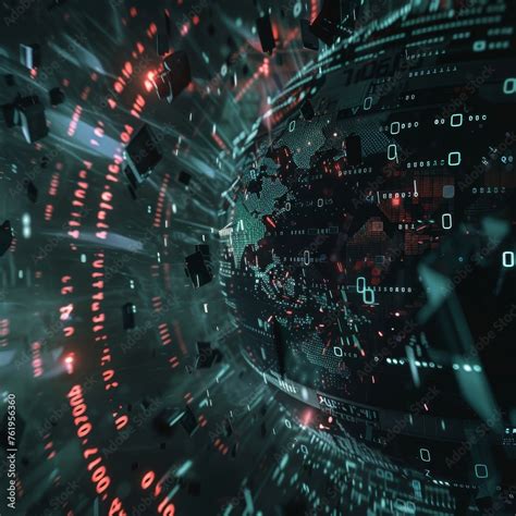 Black Screens Flicker With Binary Signals In An Illustration That Dives