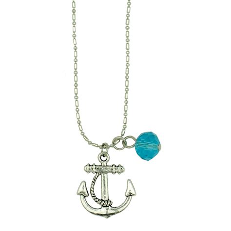 Anchor Necklace With Bead Born Products Born Products