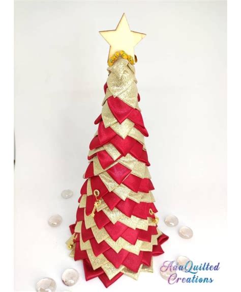 Red And Gold Tabletop Tree Ada Quilted Creations