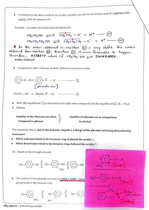 Solution Chemistry Organic Chemistry Acidity Basicity Variations