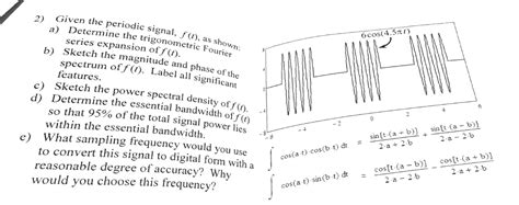 Solved Given The Periodic Signal F T As Shown Determine Chegg
