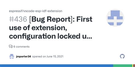 [bug report] first use of extension configuration locked up during