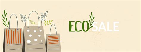 친환경 재사용 및 재활용 크래프트 백 또는 스프링 그린 세일 배너 템플릿 재활용 폐기물 제로 녹색 개념 이동합니다 친환경 쇼핑 골판지 공예 팩 플랫 벡터 만화 일러스트레이션