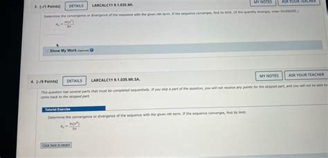 Solved Determine The Convergence Or Diveroence Of The Chegg Com