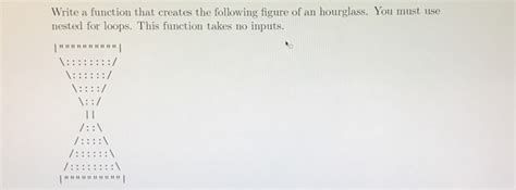 Solved Write A Function That Creates The Following Figure Of Chegg