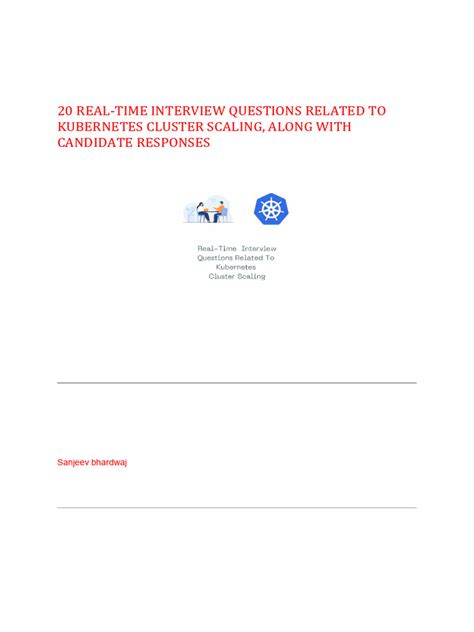 20 real time interview questions related to kubernetes cluster scaling