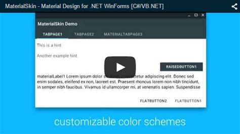 MaterialSkin Alternatives NET GUI LibHunt
