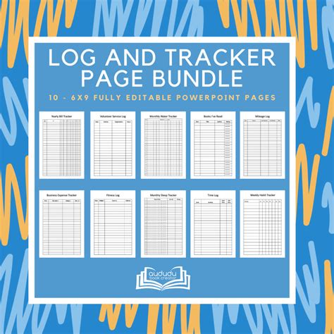 Log And Tracker Page Bundle A Book Creator Blog