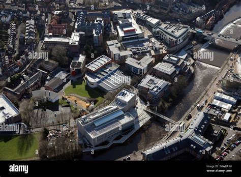 Aerial View Of Various Businessesoffices And Freemans Quay Leisure