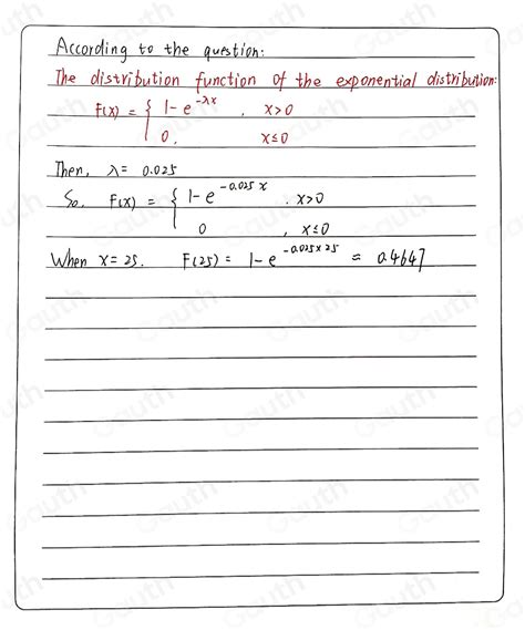 solved the lifetime x of an alkaline battery is exponentially distributed with lambda 0 025