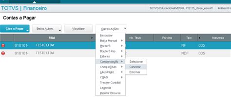 Cross Segmentos Backoffice Linha Protheus Sigafin Fina340 Como