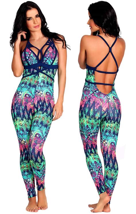 Protokolo 2809 Catsuit Women Sexy Workout Wear Gym Clothing Activewear