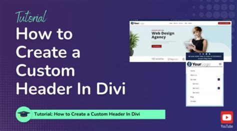 how to create a custom divi header