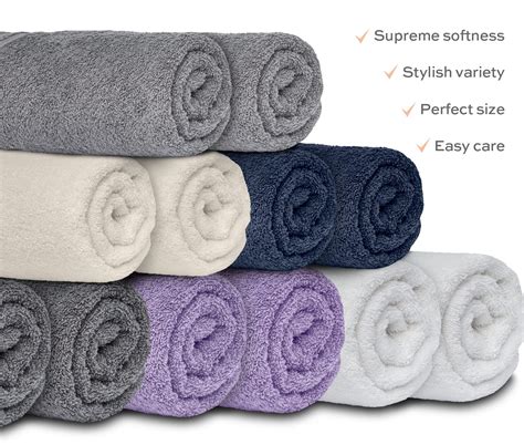Wealuxe White Classic Hand Towels 100 Cotton Soft Lightweight